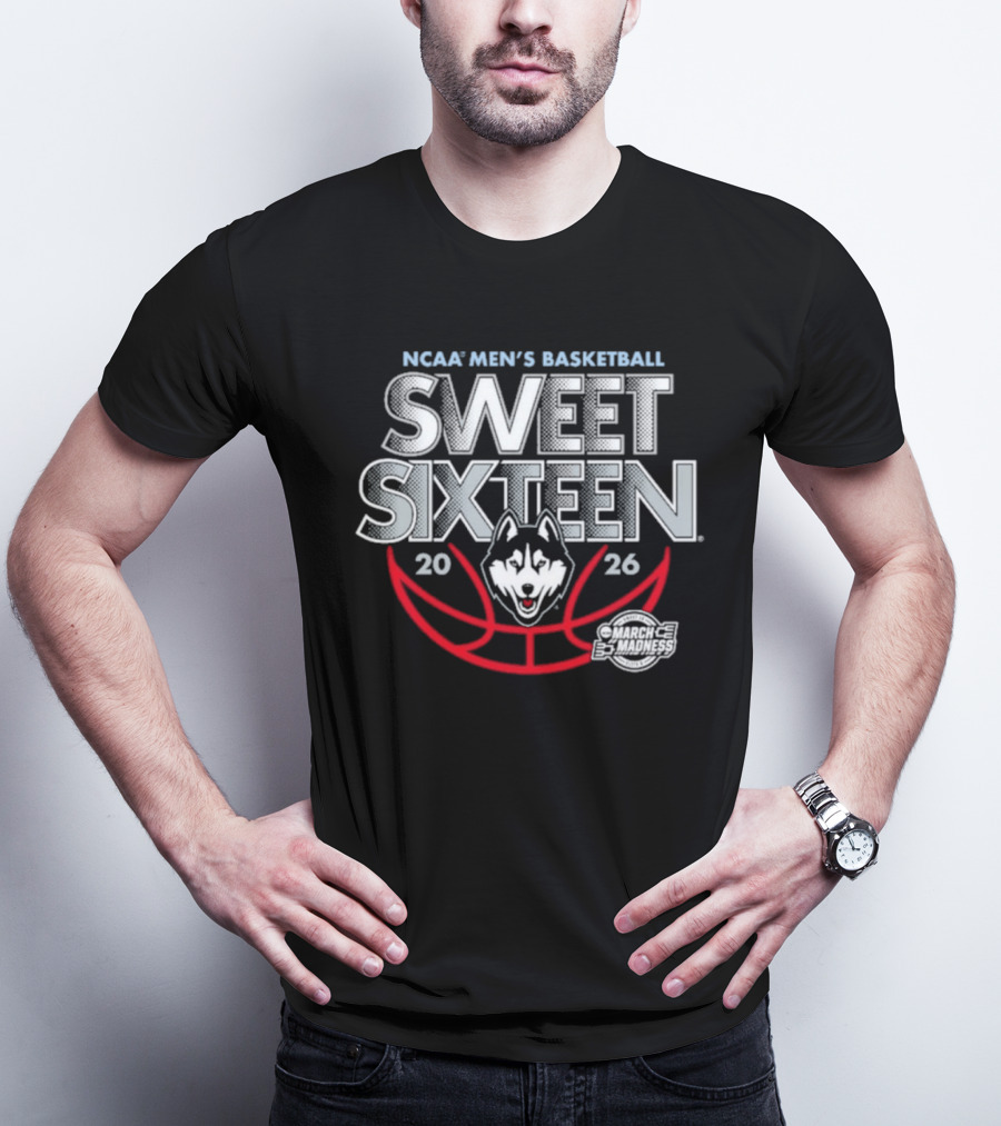 NCAA Men's Basketball Sweet Sixteen 2026 UConn Huskies T-Shirt