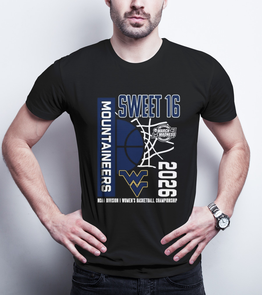 West Virginia Mountaineers 2026 NCAA Women's Basketball Sweet 16 Championship T-Shirt