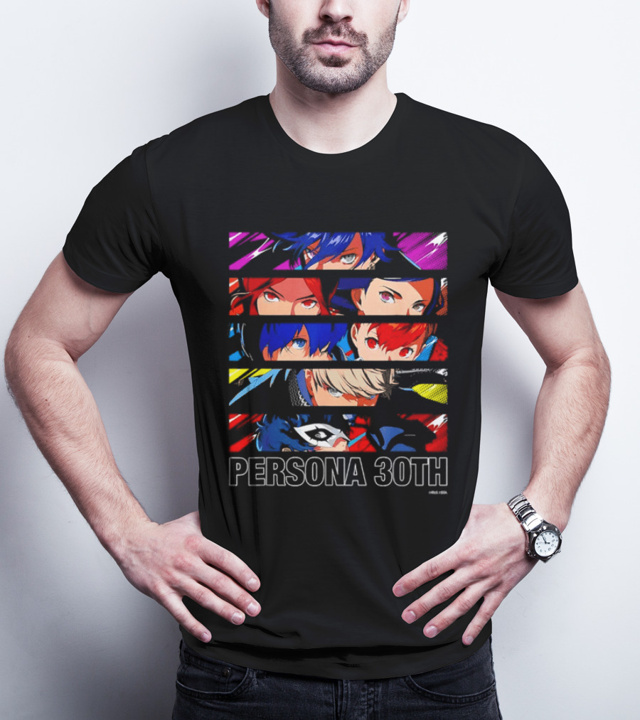 Atlus Persona 30th Protagonist Series Hero Line Up Anniversary Celebration T-Shirt
