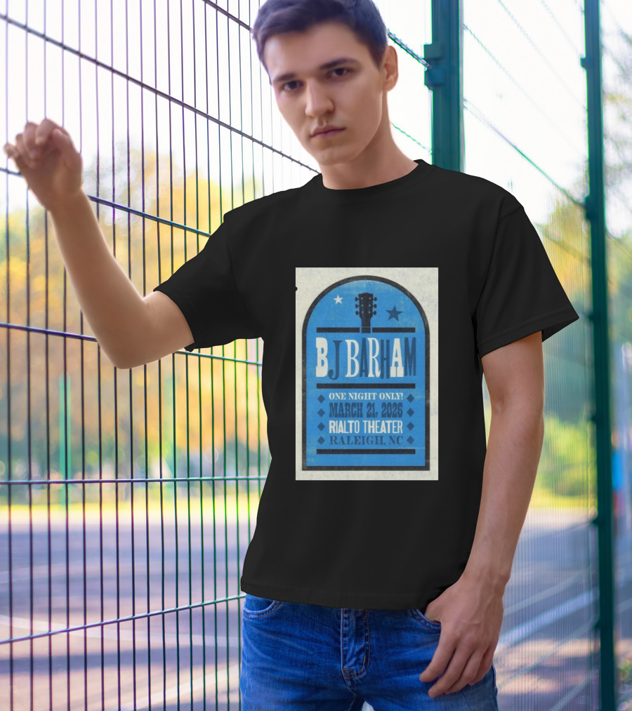 BJ Barham Live At Rialto Theater Raleigh NC March 21 2026 Event T-Shirt