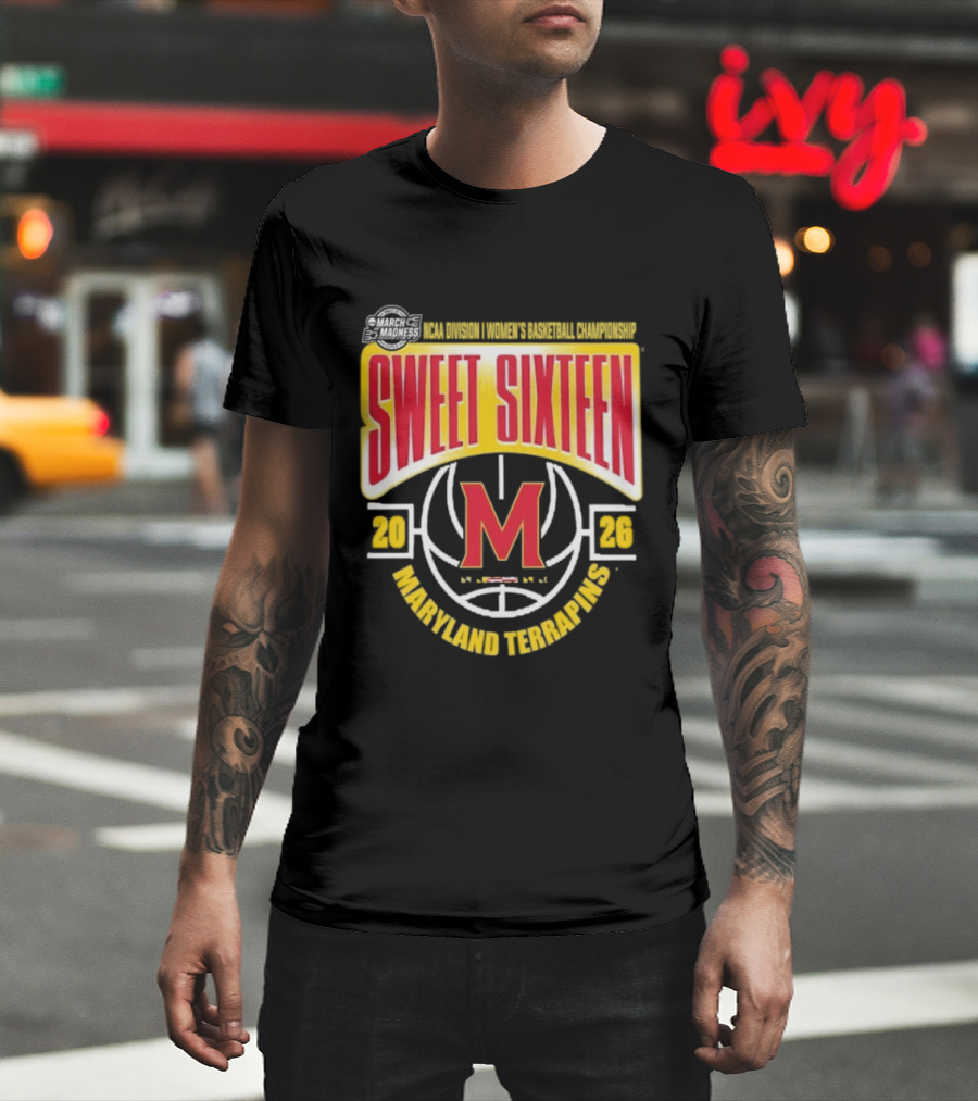 Maryland Terrapins Sweet Sixteen NCAA DI Women's Basketball March Madness 2026 T-Shirt