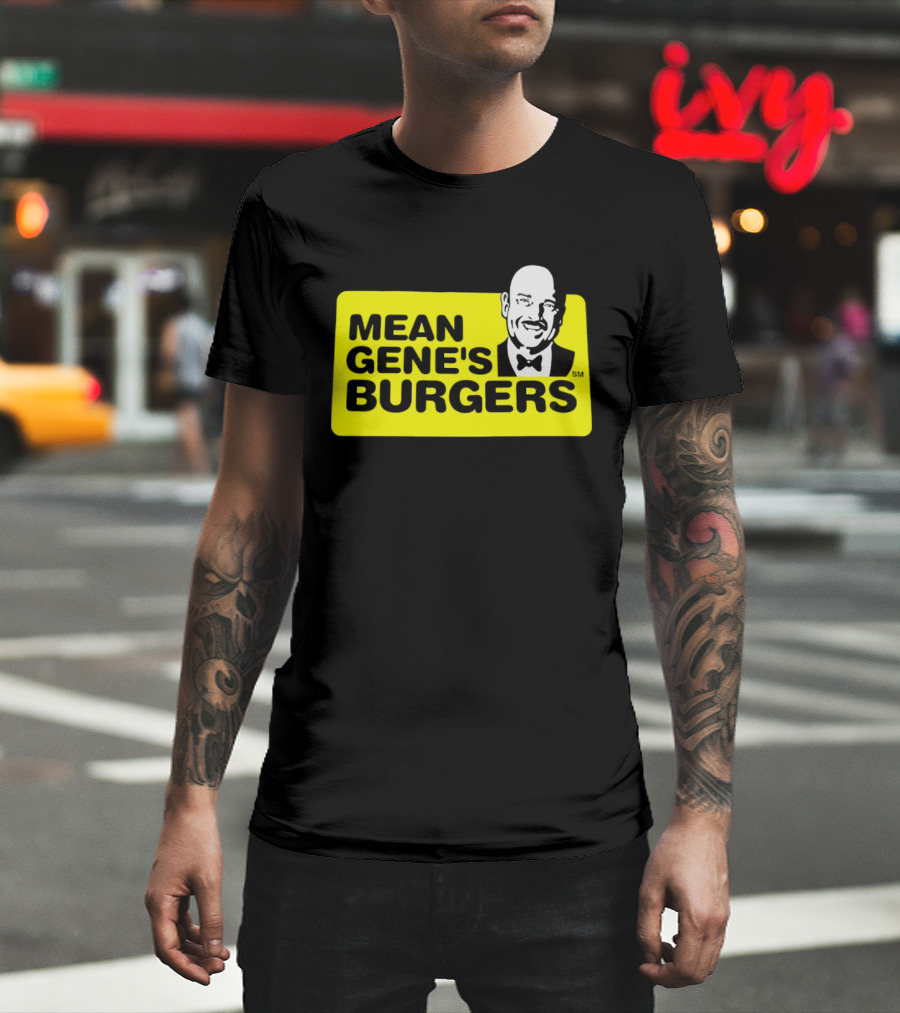 Mean Gene's Burgers Classic Logo With Iconic Bowtie T-Shirt