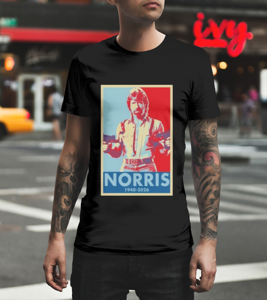 Norris 1940 2026 Retro Tribute With Dual Pistols T-Shirt