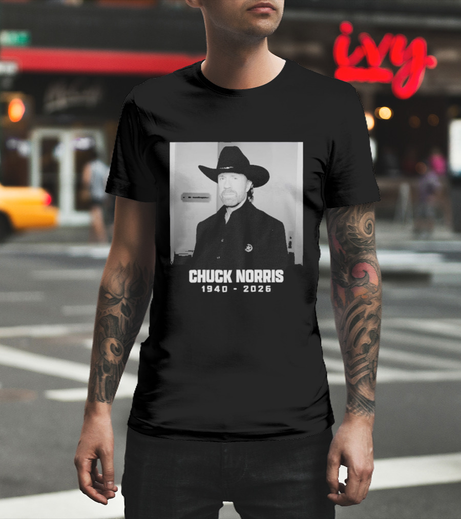 Chuck Norris Rest In Peace 2026 Cowboy Hat T-Shirt
