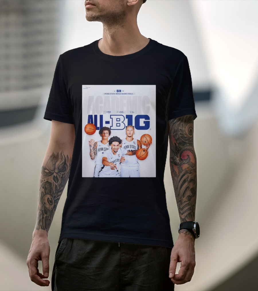 Penn State Men's Basketball Academic All Big Ten Honors 2026 Players T-Shirt