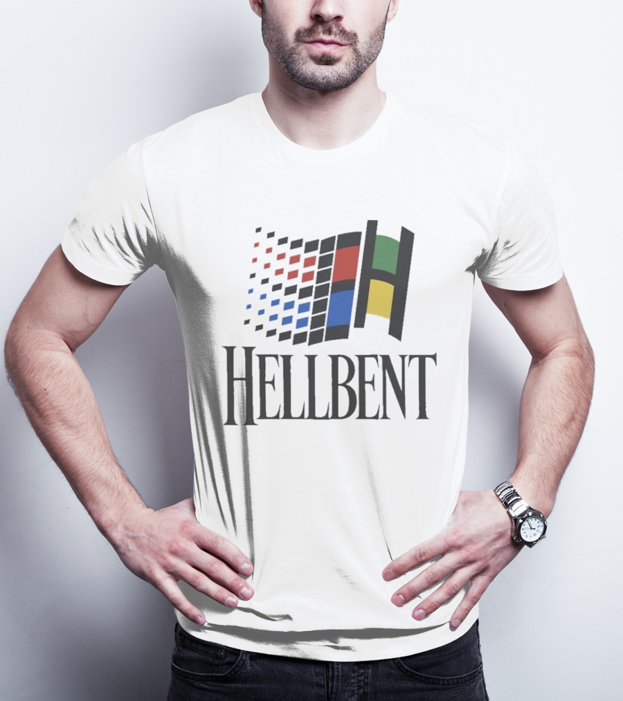 Hellbent Records Retro Pixelated Windows T-Shirt