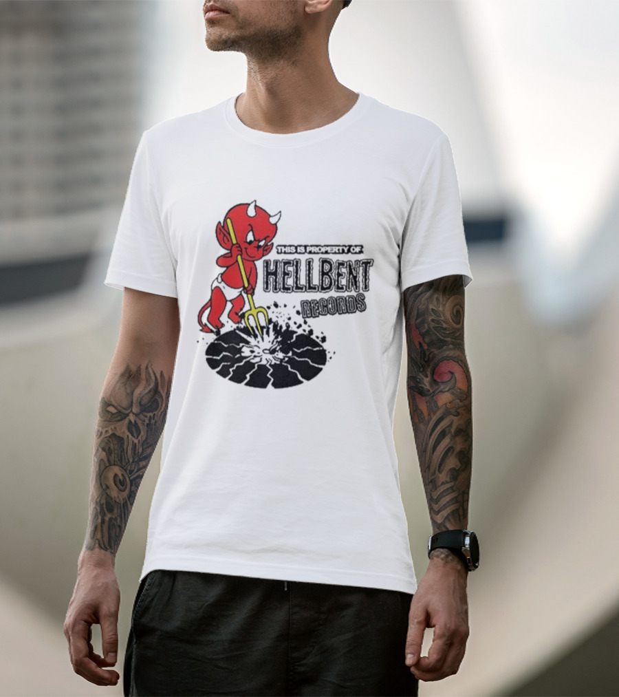 Hellbent Records Mischievous Devil Vinyl Smash T-Shirt