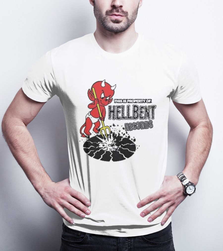 Hellbent Records Mischievous Devil Vinyl Smash T-Shirt