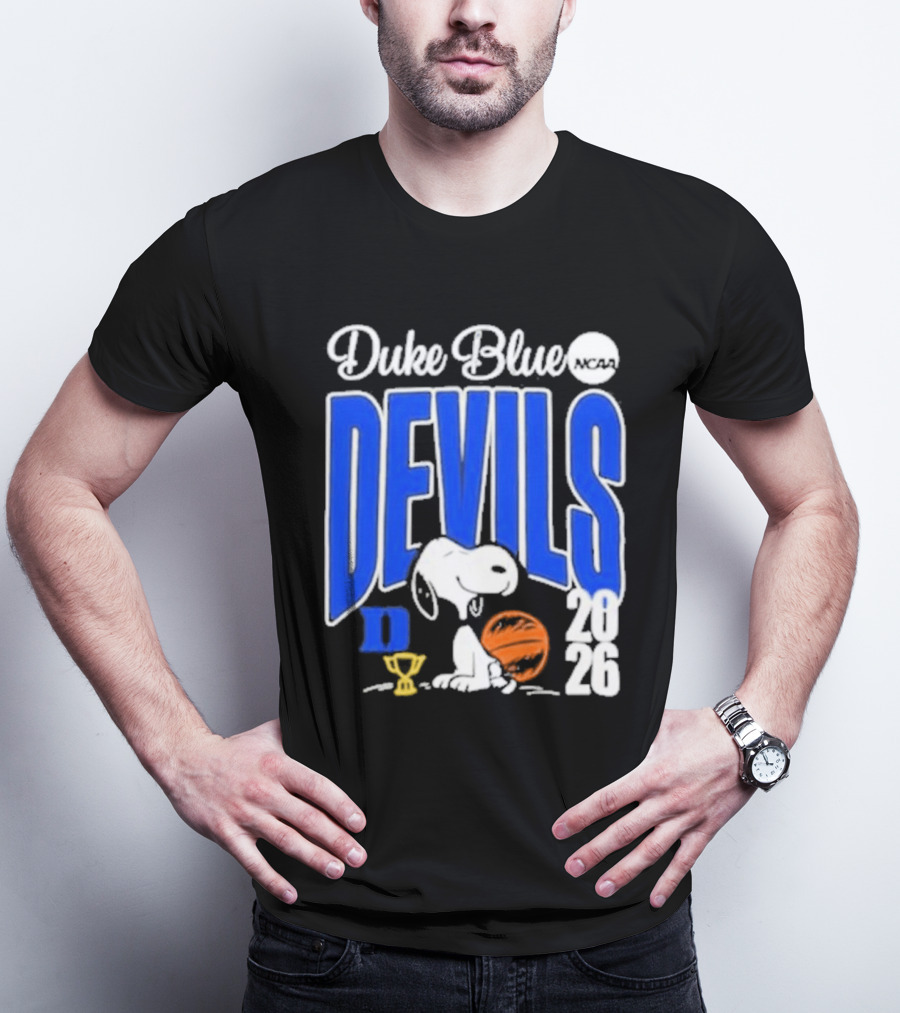 Duke Blue Devils Snoopy Basketball 2026 NCAA Champions T-Shirt