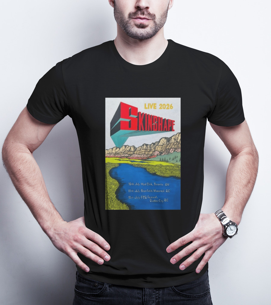 LIVE 2026 Skinshape July Tour Mod Club Toronto Beanfield Montreal FEQ Festival Quebec City T-Shirt