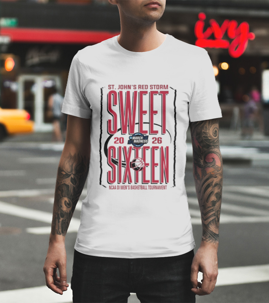 St. John's Red Storm Sweet Sixteen 2026 NCAA Men's Basketball Tournament T-Shirt