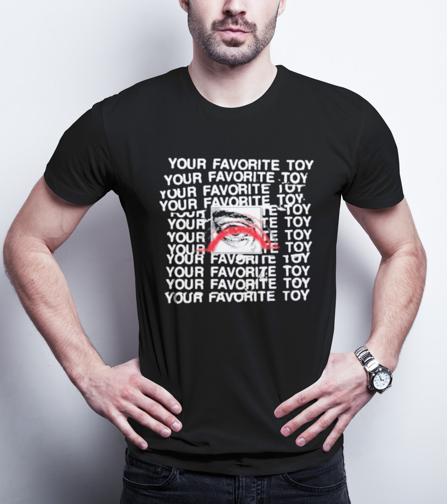 Sparks Your Favorite Toy Repeated Text With Red Stroke Highlight T-Shirt