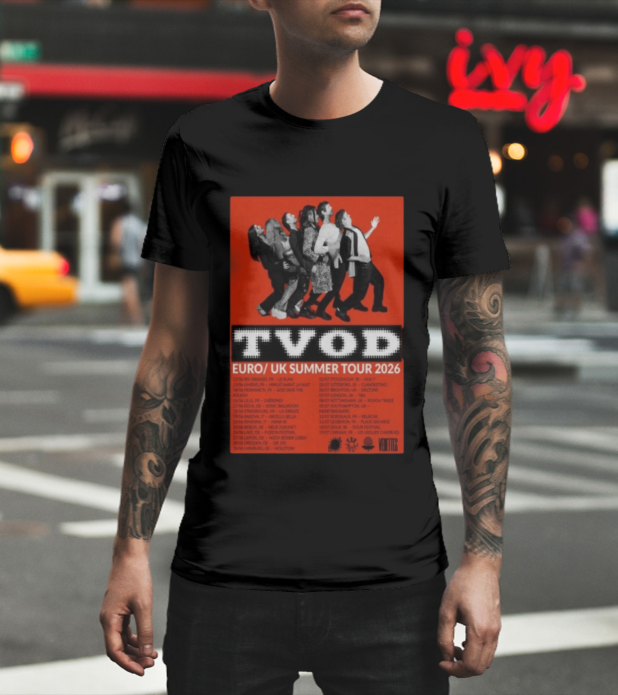 TVOD Euro UK Summer Tour 2026 Concert Dates And Cities T-Shirt
