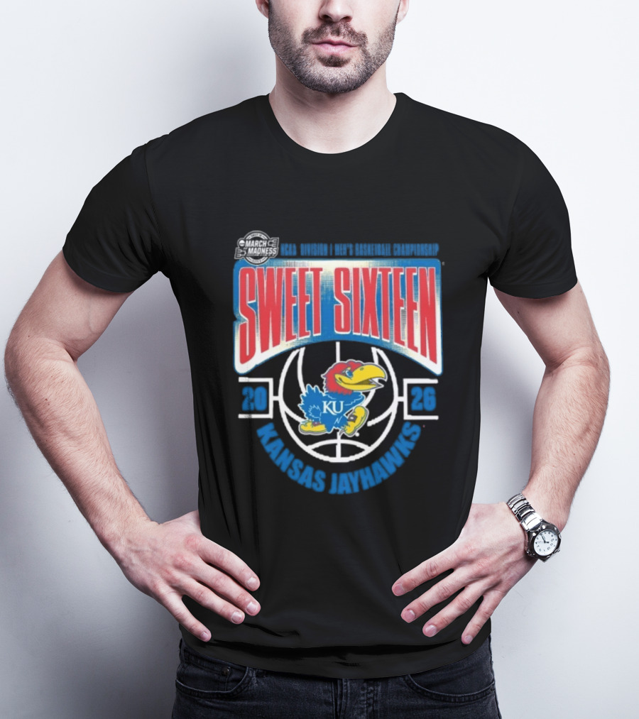 Kansas Jayhawks Sweet Sixteen NCAA DI Men's Basketball Tournament March Madness 2026 T-Shirt