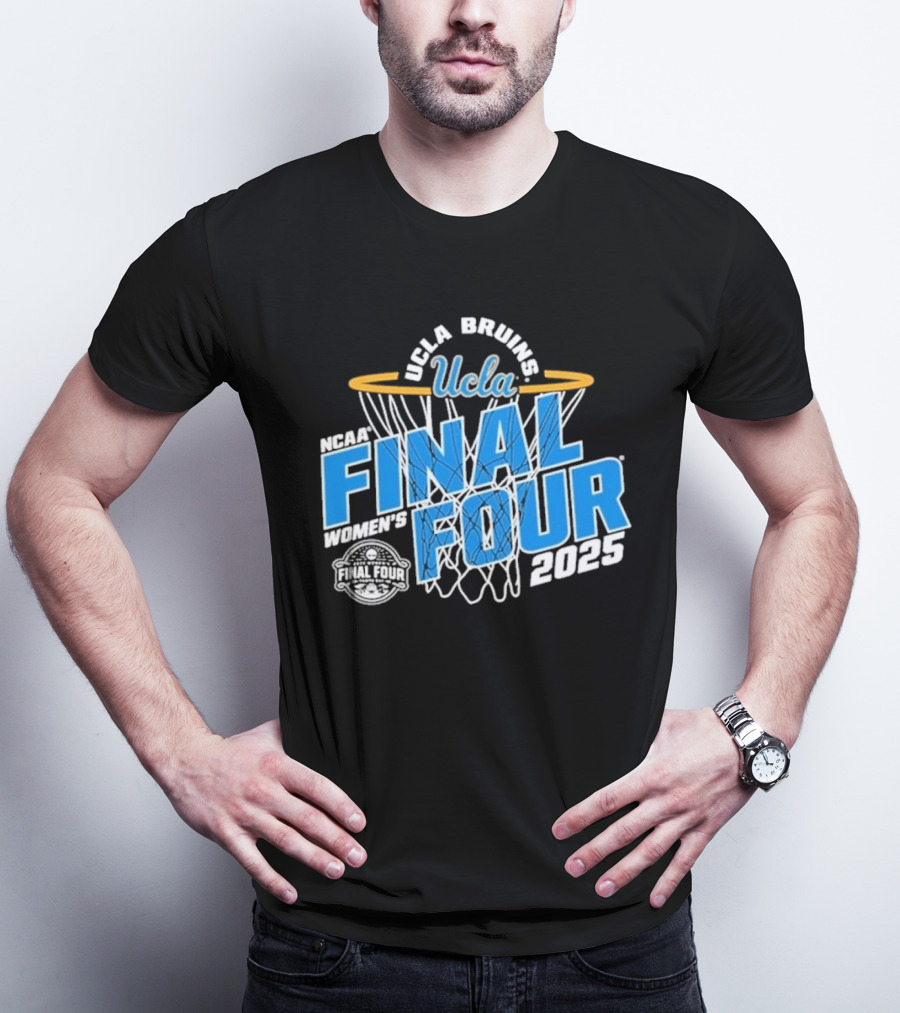 UCLA Bruins 2025 NCAA Women's Basketball Final Four Championship Hoop Net T-Shirt