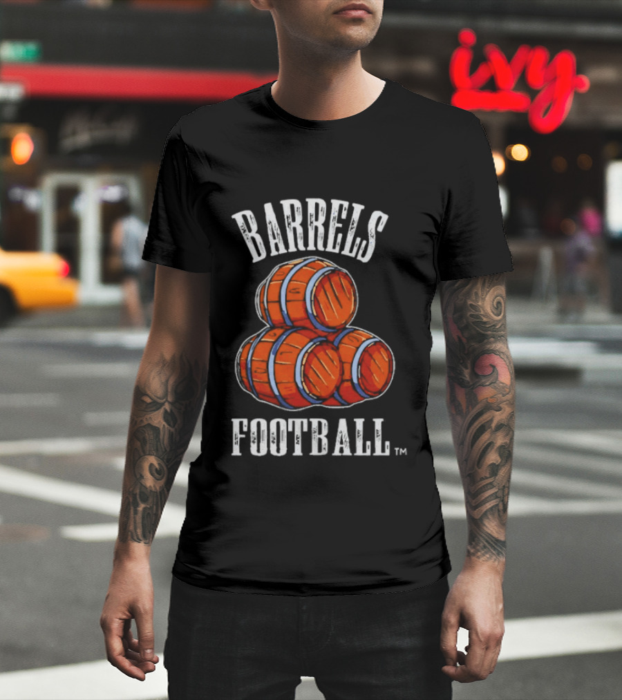 Barrels Football Three Blue Barrels Kentucky T-Shirt