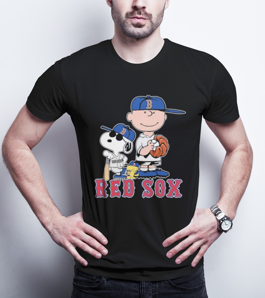 Snoopy Brown Red Sox Baseball Team 2026 T-Shirt