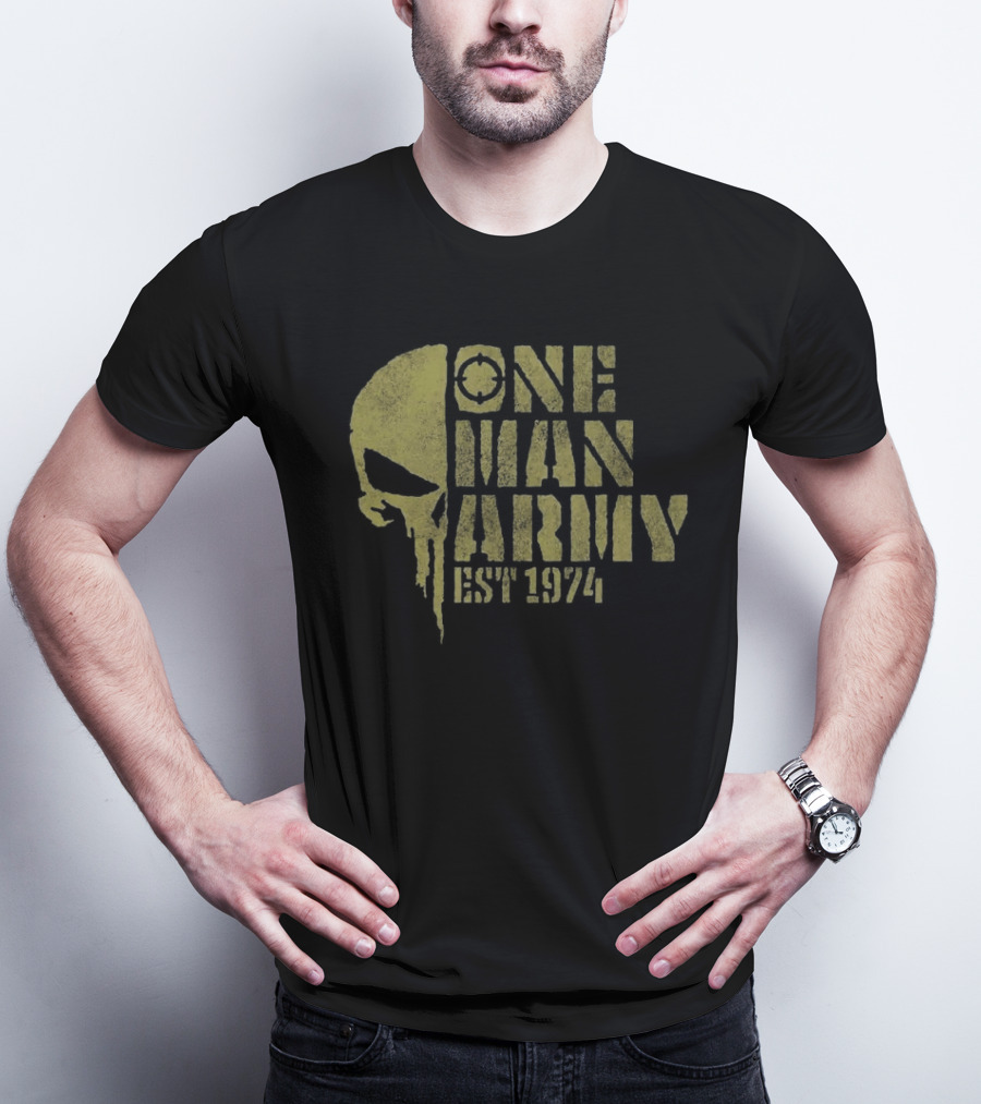 Marvel The Punisher One Man Army Est 1974 Skull T-Shirt