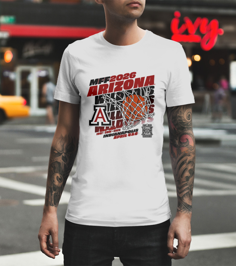 MFF 2026 Arizona Wildcats Men's Basketball Final Four Indianapolis Bound T-Shirt