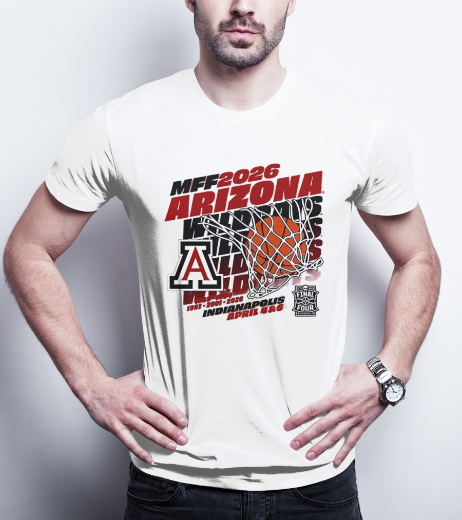 MFF 2026 Arizona Wildcats Men's Basketball Final Four Indianapolis Bound T-Shirt