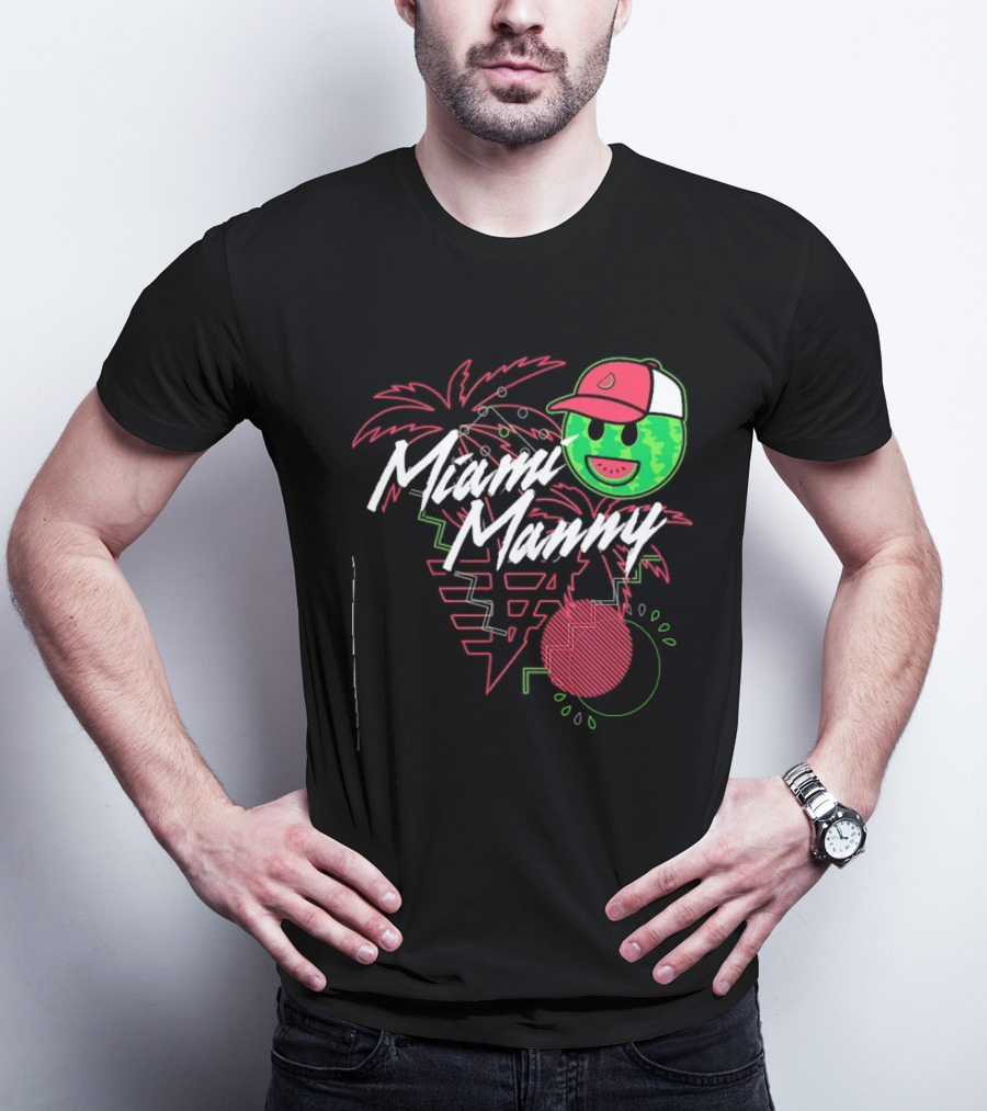 Ross Chastain Miami Manny Melon Man Palm Tree Watermelon Cap T-Shirt