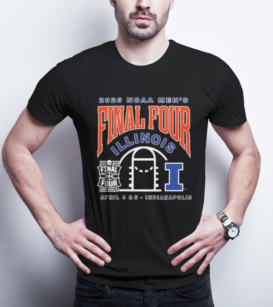 2026 NCAA Men's Final Four Illinois April 4 & 6 Indianapolis T-Shirt