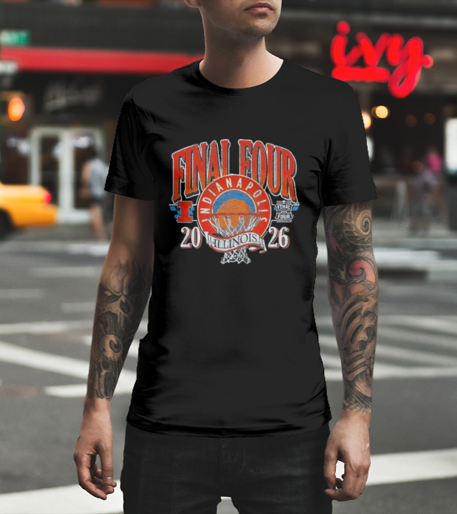 Final Four 2026 Indianapolis Illinois Fighting Illini Basketball T-Shirt