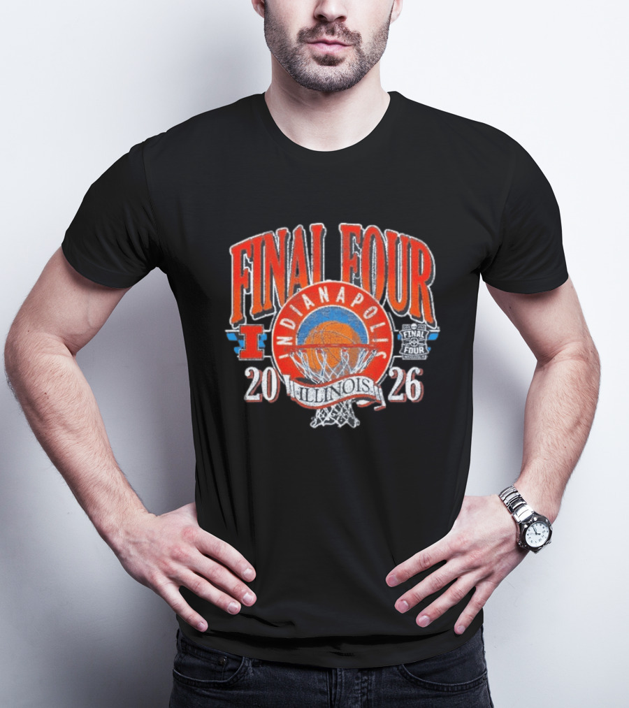 Final Four 2026 Indianapolis Illinois Fighting Illini Basketball T-Shirt