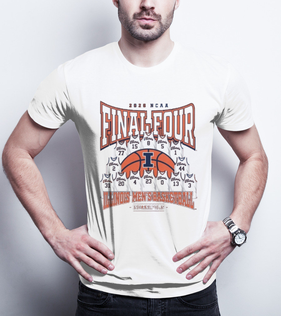 2026 NCAA Final Four Illinois Men's Basketball Indianapolis T-Shirt