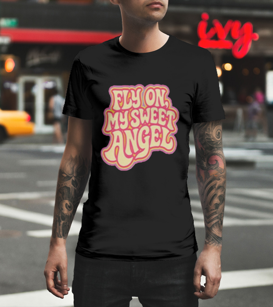 Jimi Hendrix Signed Fly On My Sweet Angel Psychedelic T-Shirt