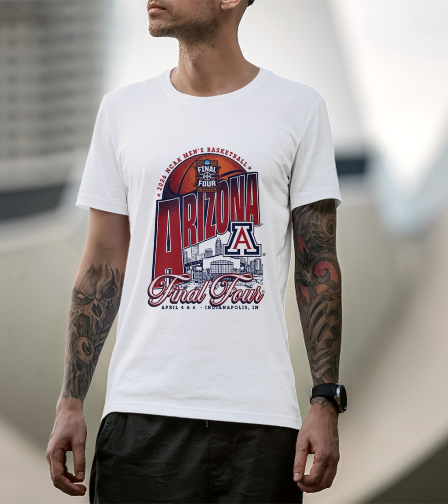 2026 NCAA Men's Basketball Arizona Wildcats Final Four Indianapolis April T-Shirt