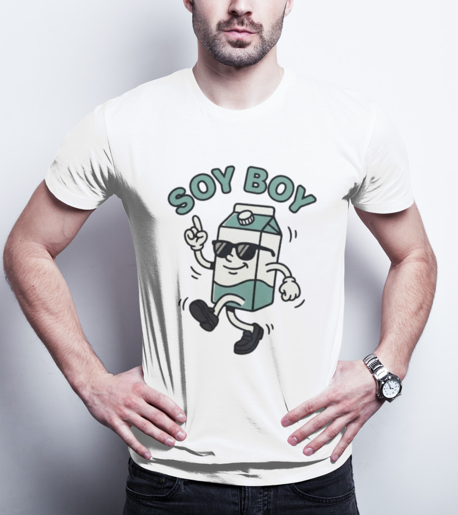 Soy Boy Milk Funny Cartoon T-Shirt