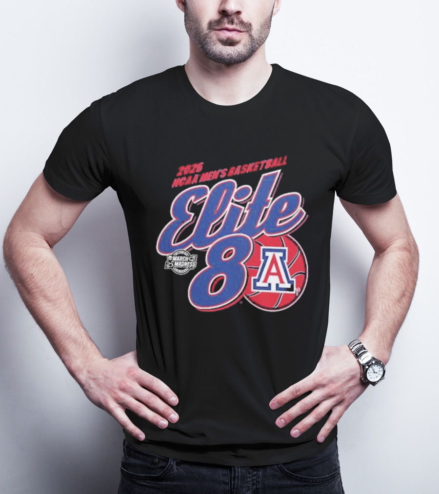 Arizona Wildcats 2026 NCAA Men's Basketball Elite 8 T-Shirt
