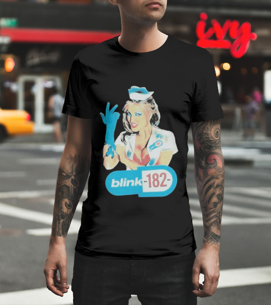 Blink 182 Enema Of The State Nurse Glove T-Shirt