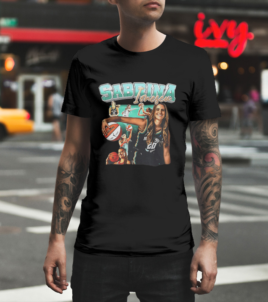 Sabrina Ionescu New York Liberty Basketball WNBA Wilson 20 T-Shirt