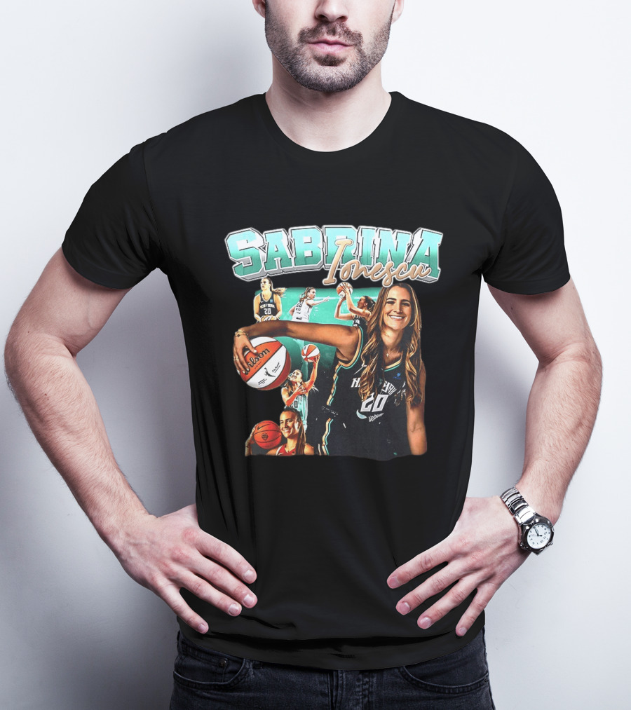 Sabrina Ionescu New York Liberty Basketball WNBA Wilson 20 T-Shirt