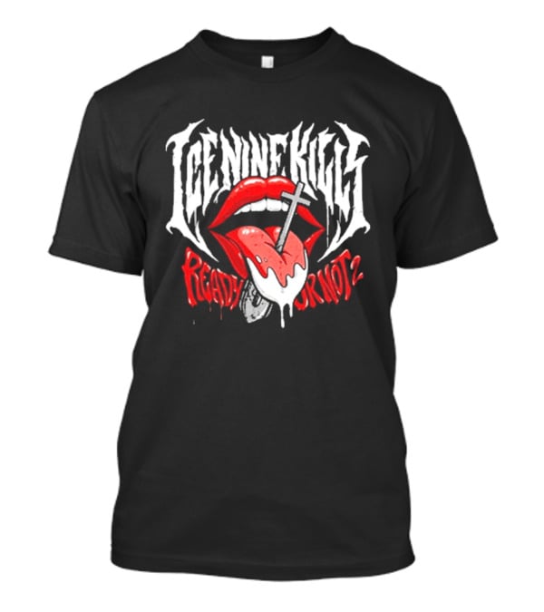 Ice Nine Kills Grave Diggler Ready Or Not 2 Here I Come Tongue Shovel Lips T-Shirt