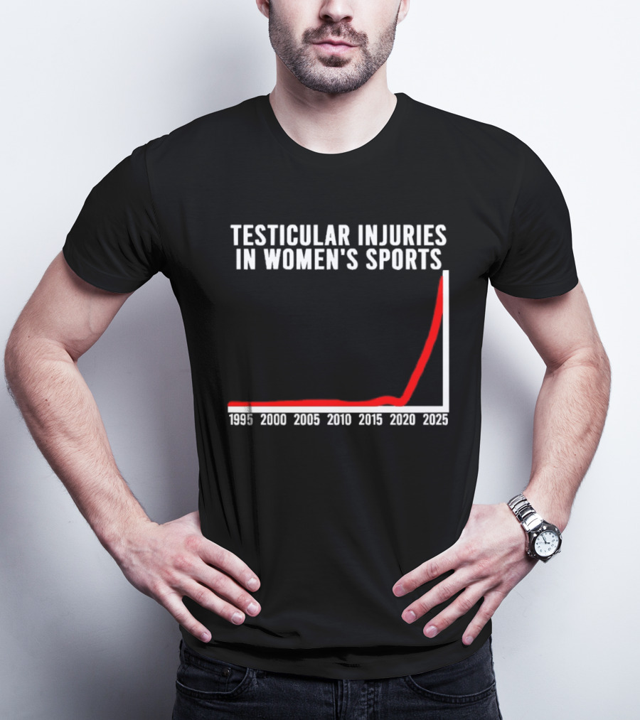 Graphical Humor Testicular Injuries In Women's Sports T-Shirt
