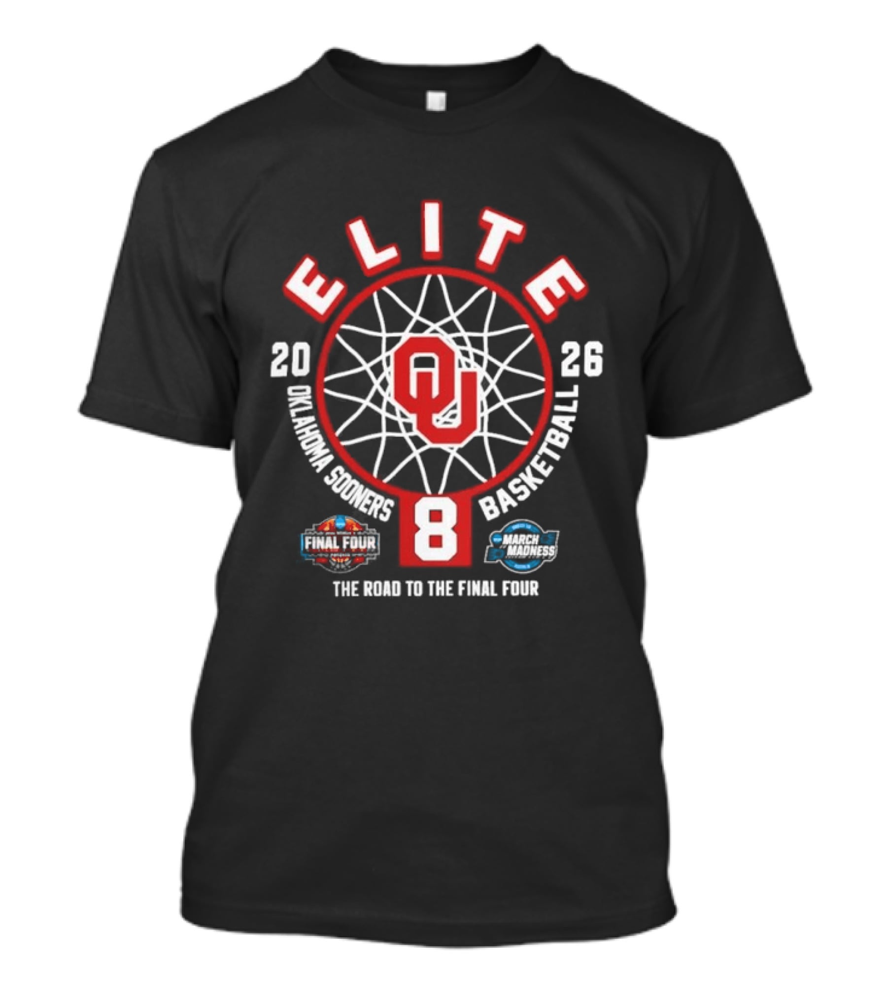Oklahoma Sooners 2026 Elite Eight The Road To The Final Four Women's Basketball T-Shirt