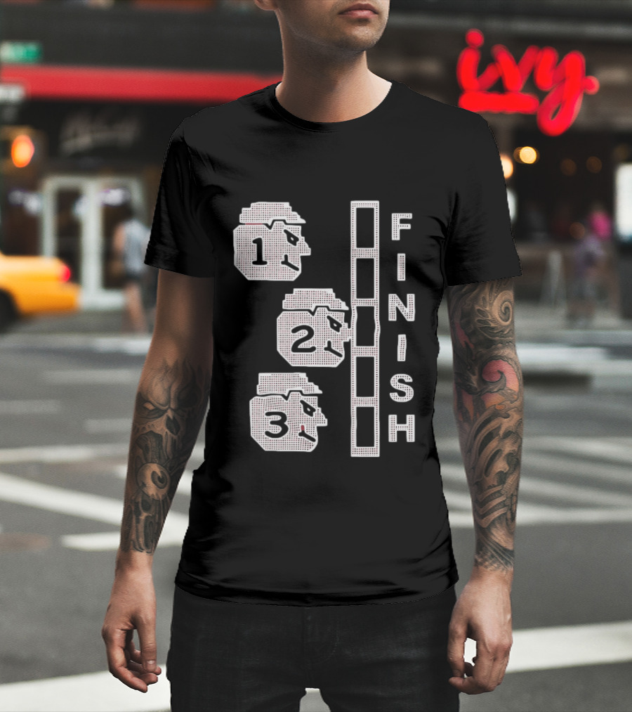 The Great Red Race Cincinnati Reds Finish Line Illustrations T-Shirt
