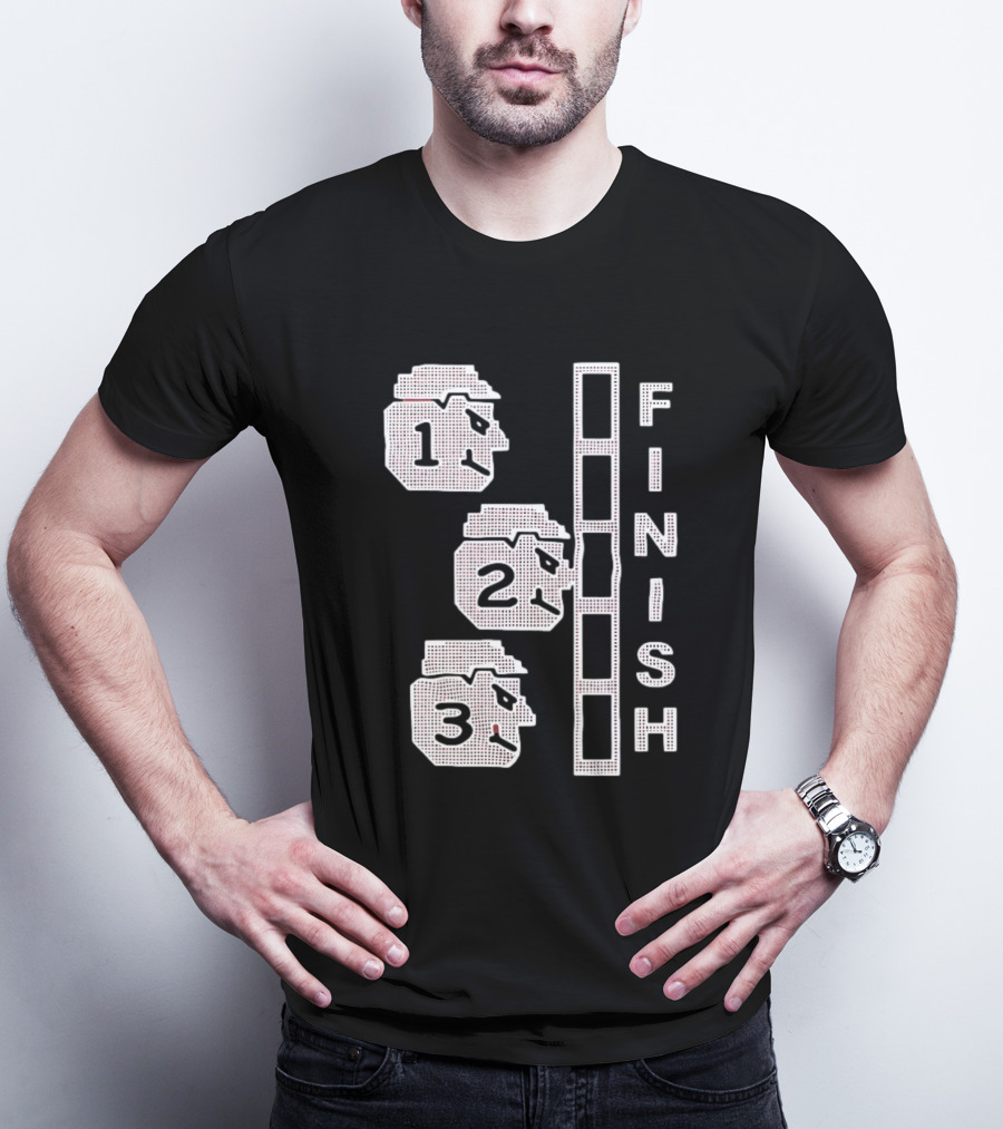 The Great Red Race Cincinnati Reds Finish Line Illustrations T-Shirt