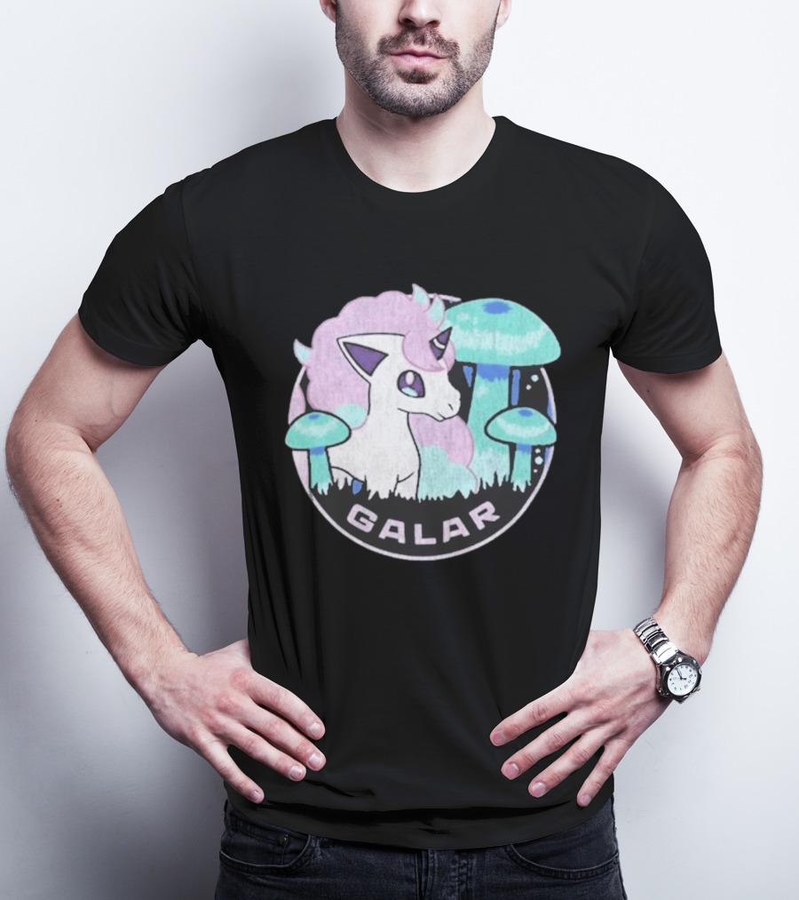 Pokémon Galar Rapidash Pastel Mushroom Adventure T-Shirt