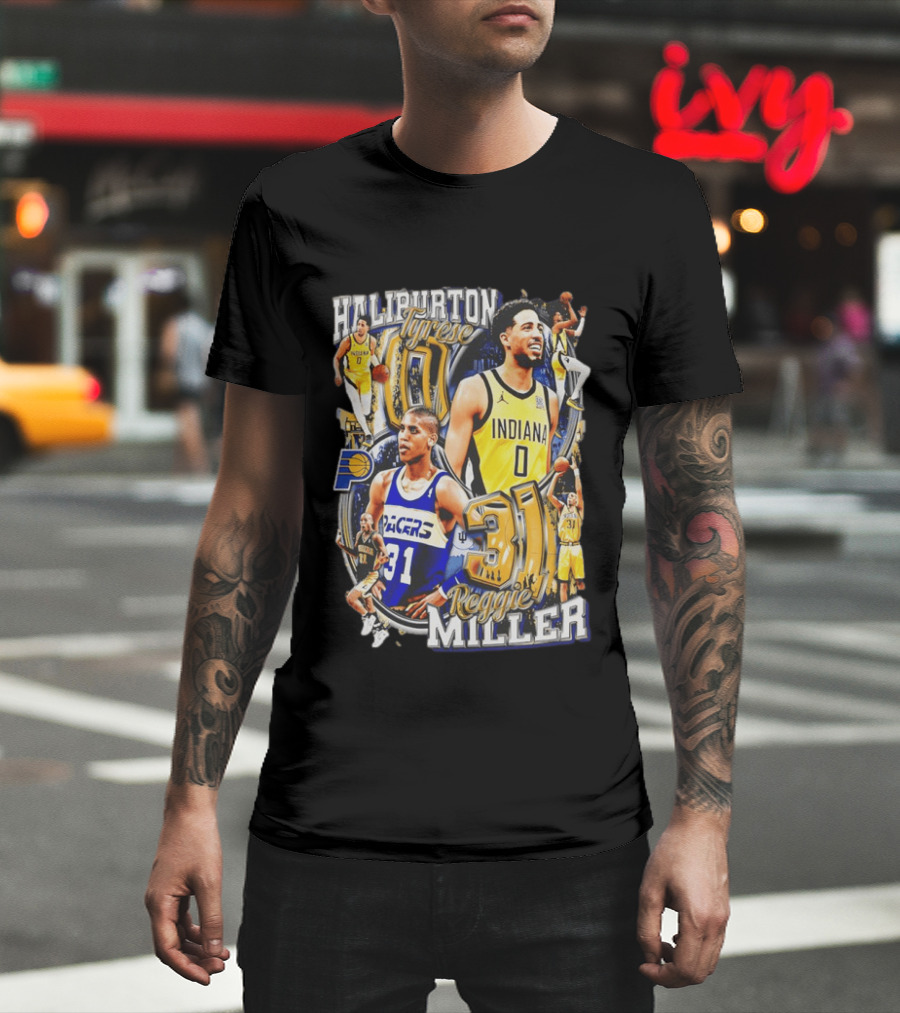 Haliburton Tyrese 0 Indiana Pacers Reggie Miller 31 T-Shirt