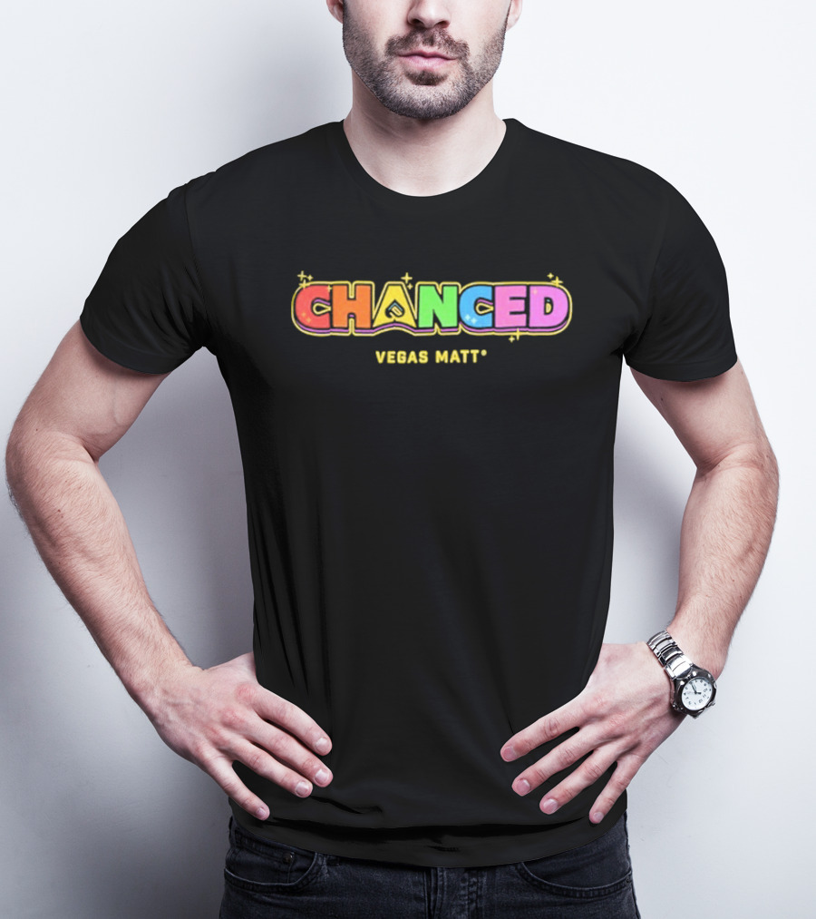 Chanced Rainbow Vegas Matt Colorful T-Shirt