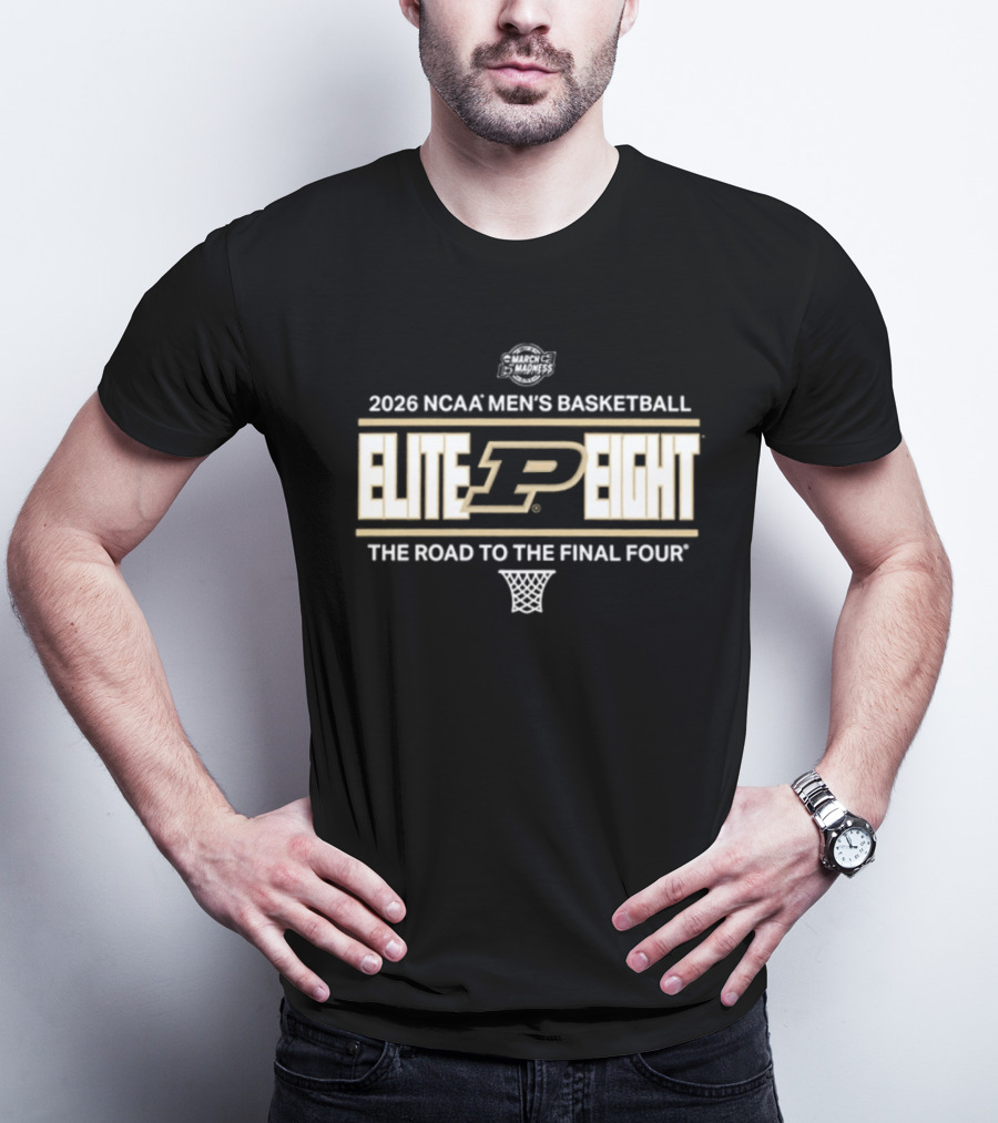Purdue Boilermakers 2026 NCAA Men's Basketball Elite Eight Road To The Final Four T-Shirt
