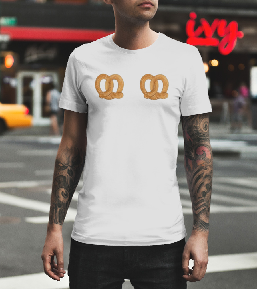 Pretzel Boobs Classic Salty Snack Humor T-Shirt