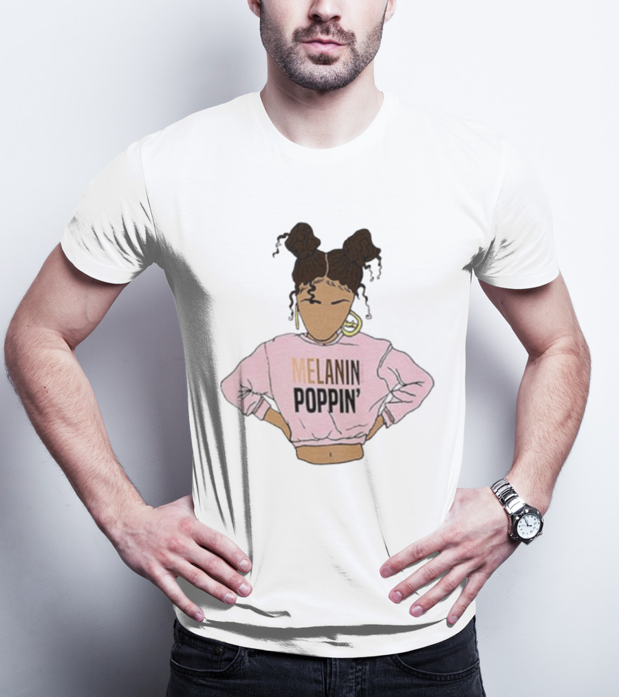 2BUNZ Melanin Poppin Pink Swea Afro Hair Trendy T-Shirt