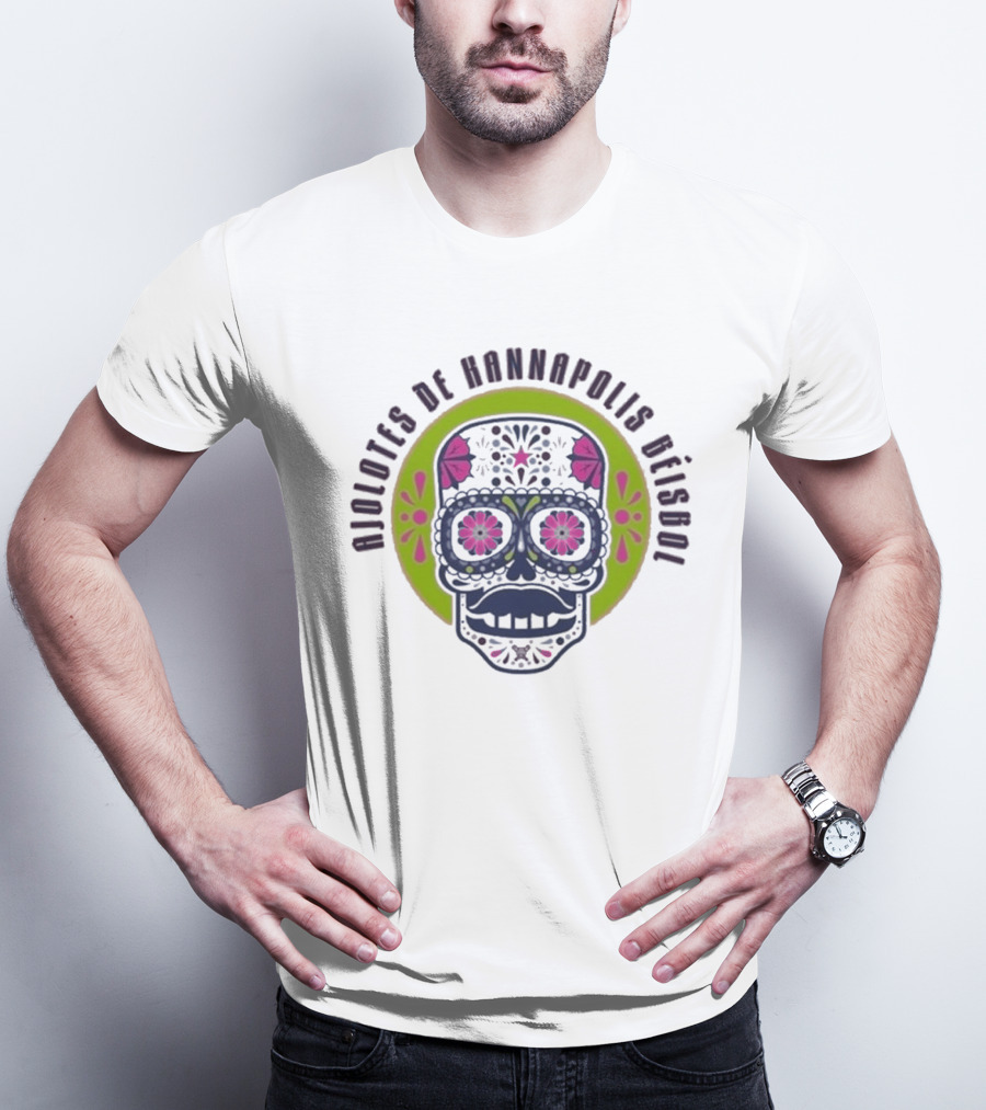 Riolotes De Kannapolis Béisbol Ajolotes Calavera Floral T-Shirt