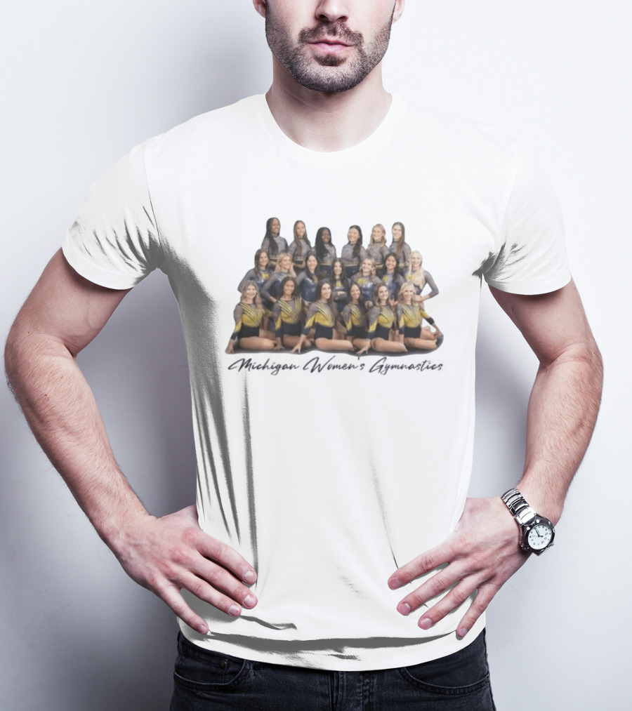 Michigan Wolverines Gymnastics Team 2023 50th Anniversary T-Shirt