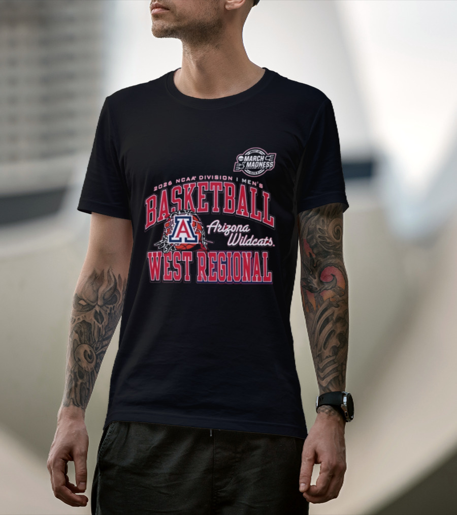 2026 NCAA Division I Men's Basketball Arizona Wildcats Sweet 16 West Regional March Madness T-Shirt